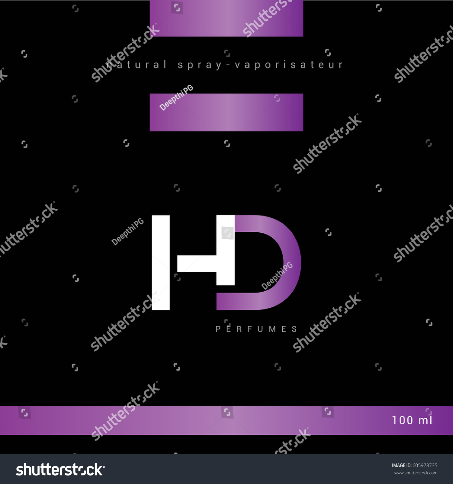 H D Letter Logo Design Packaging Stock Vector (Royalty Free) 605978735