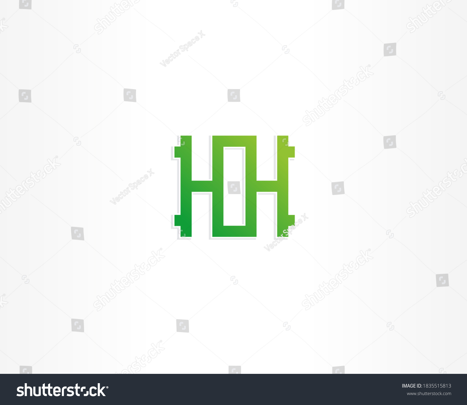 Hhh Vector Logo Design Template Stock Vector (Royalty Free) 1835515813