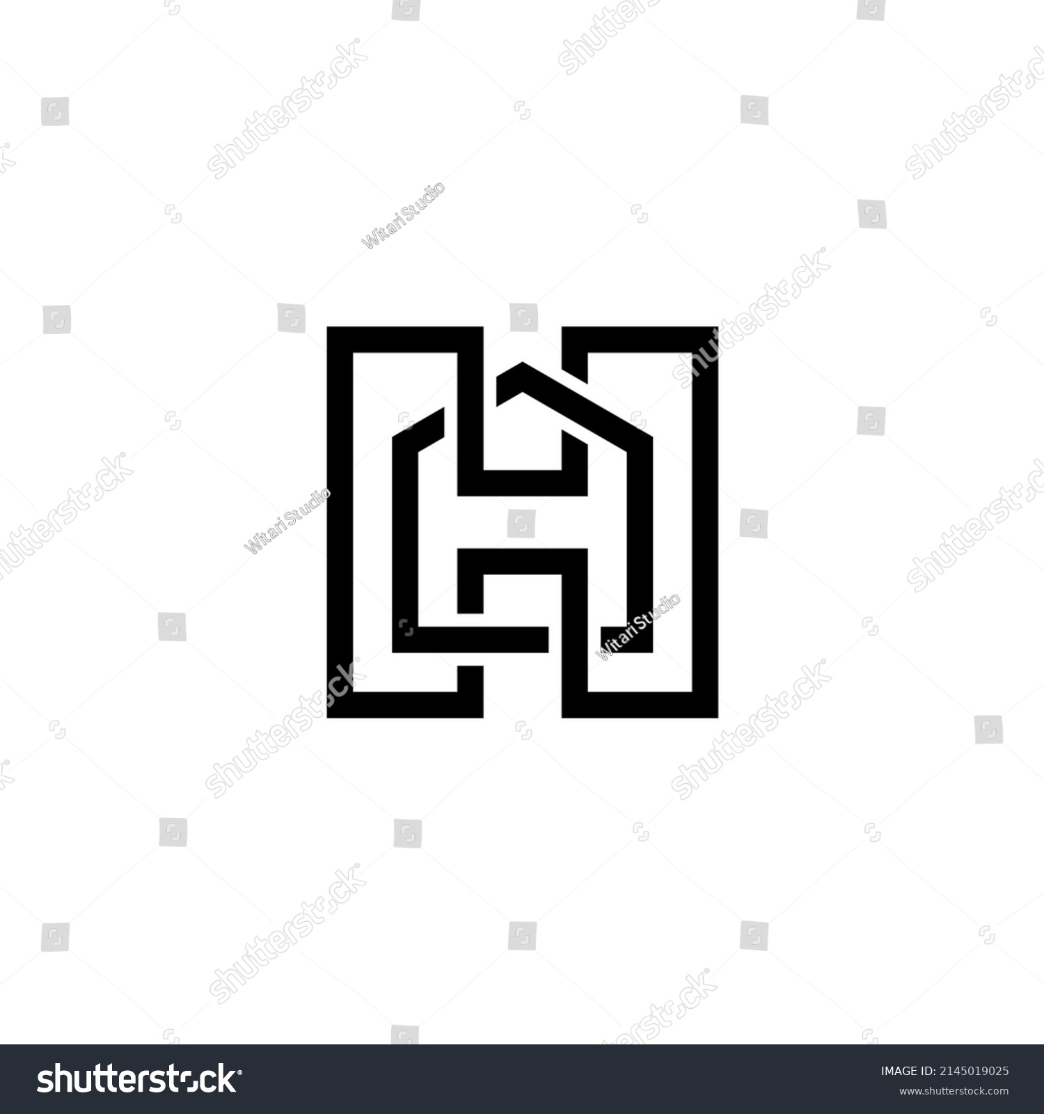 H Initial Home Logo Design Vector Stock Vector (Royalty Free ...