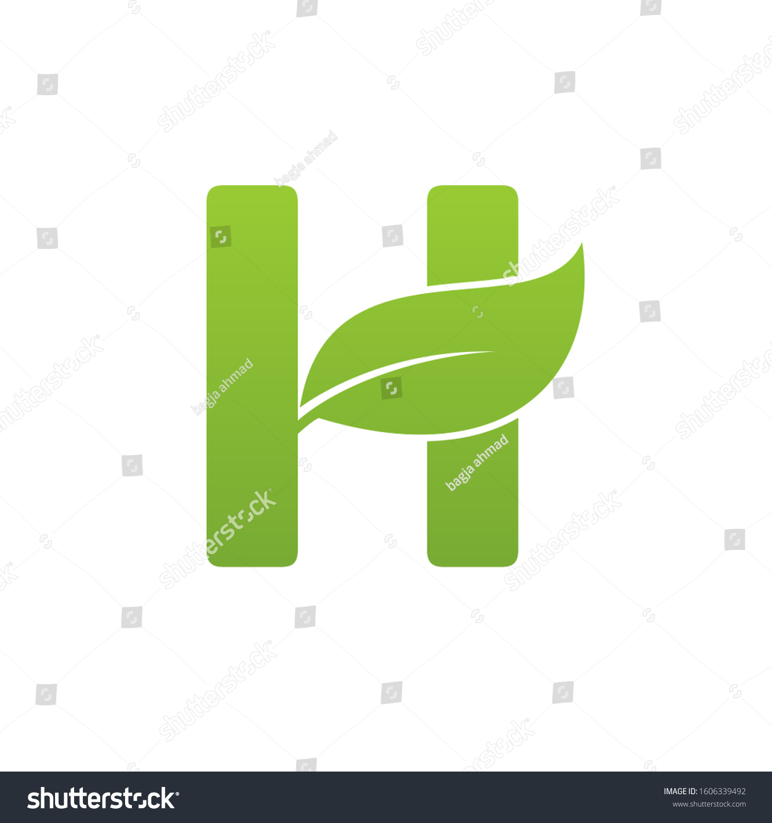 6,051 H leaf logo 图片、库存照片和矢量图 | Shutterstock