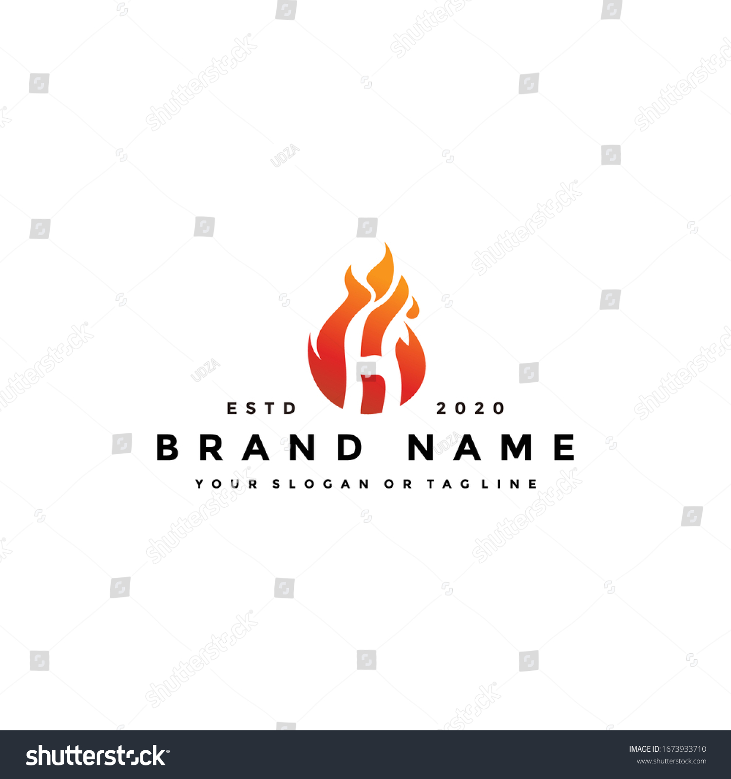 H Letter Logo Fire Design Vector Stock Vector (Royalty Free) 1673933710 ...