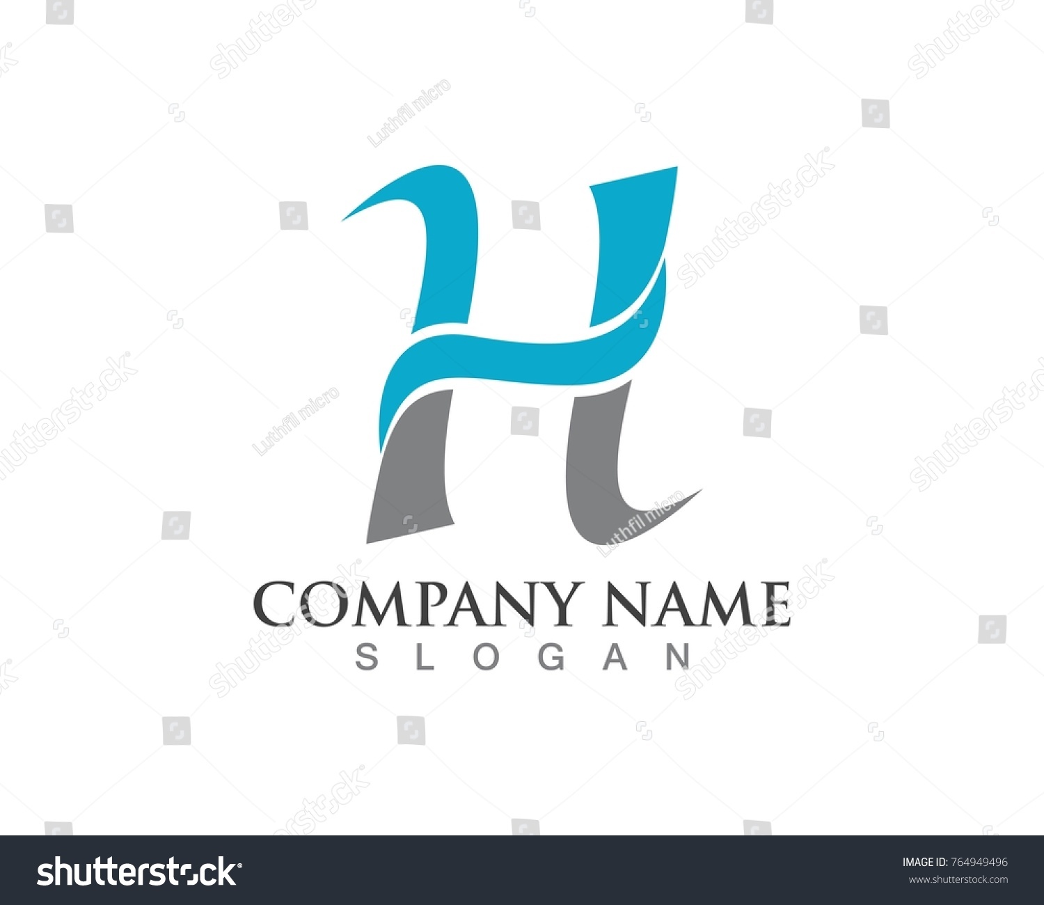 H Letter Logos Template Stock Vector (Royalty Free) 764949496 ...