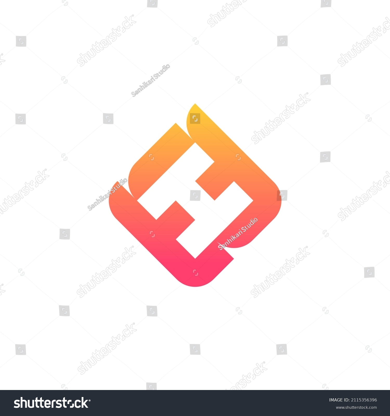 H Letter Abstract Flame Fire Logo Stock Vector (Royalty Free ...