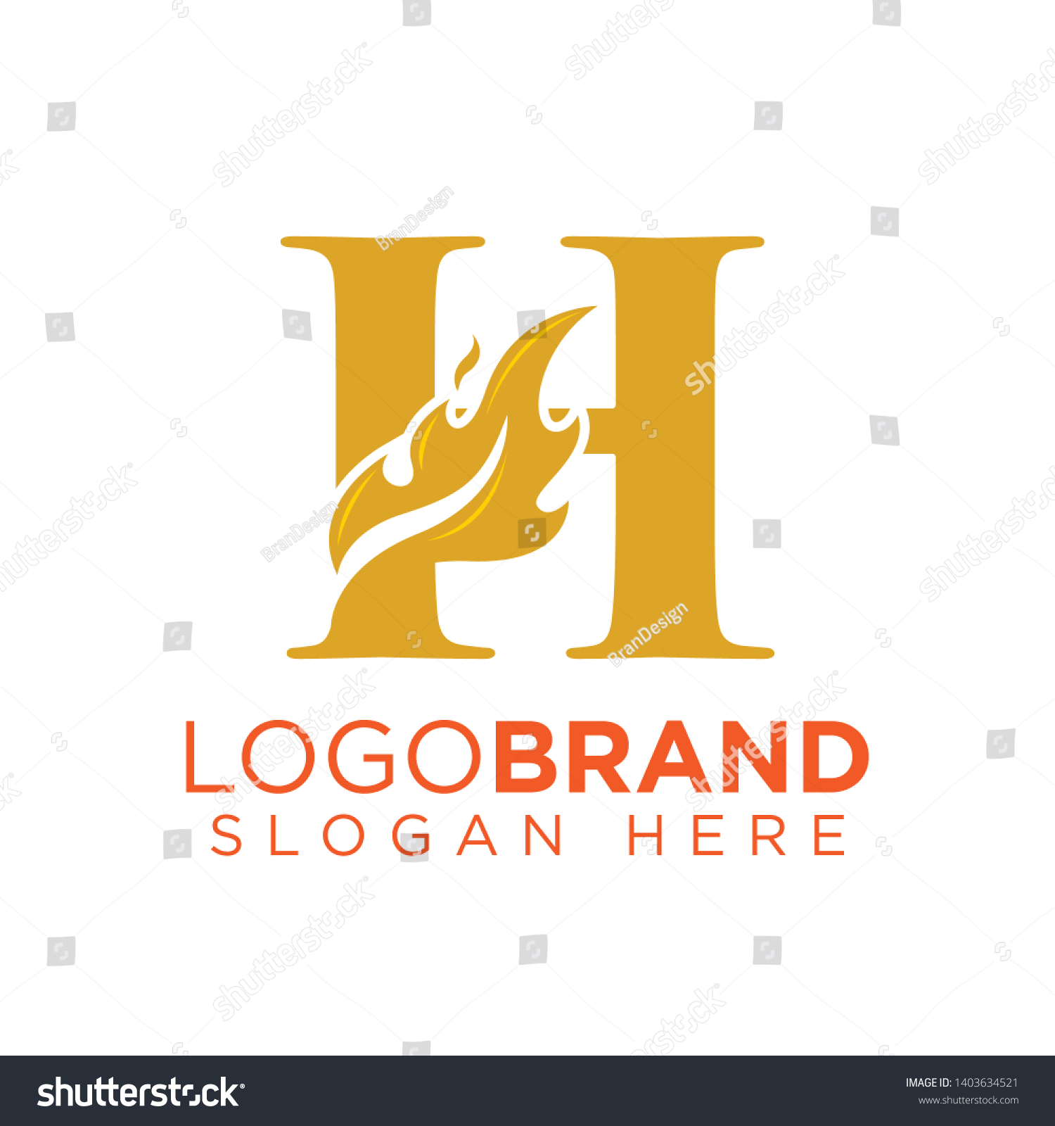 H Letter Flame Fire Logo Vector Stock Vector (Royalty Free) 1403634521 ...