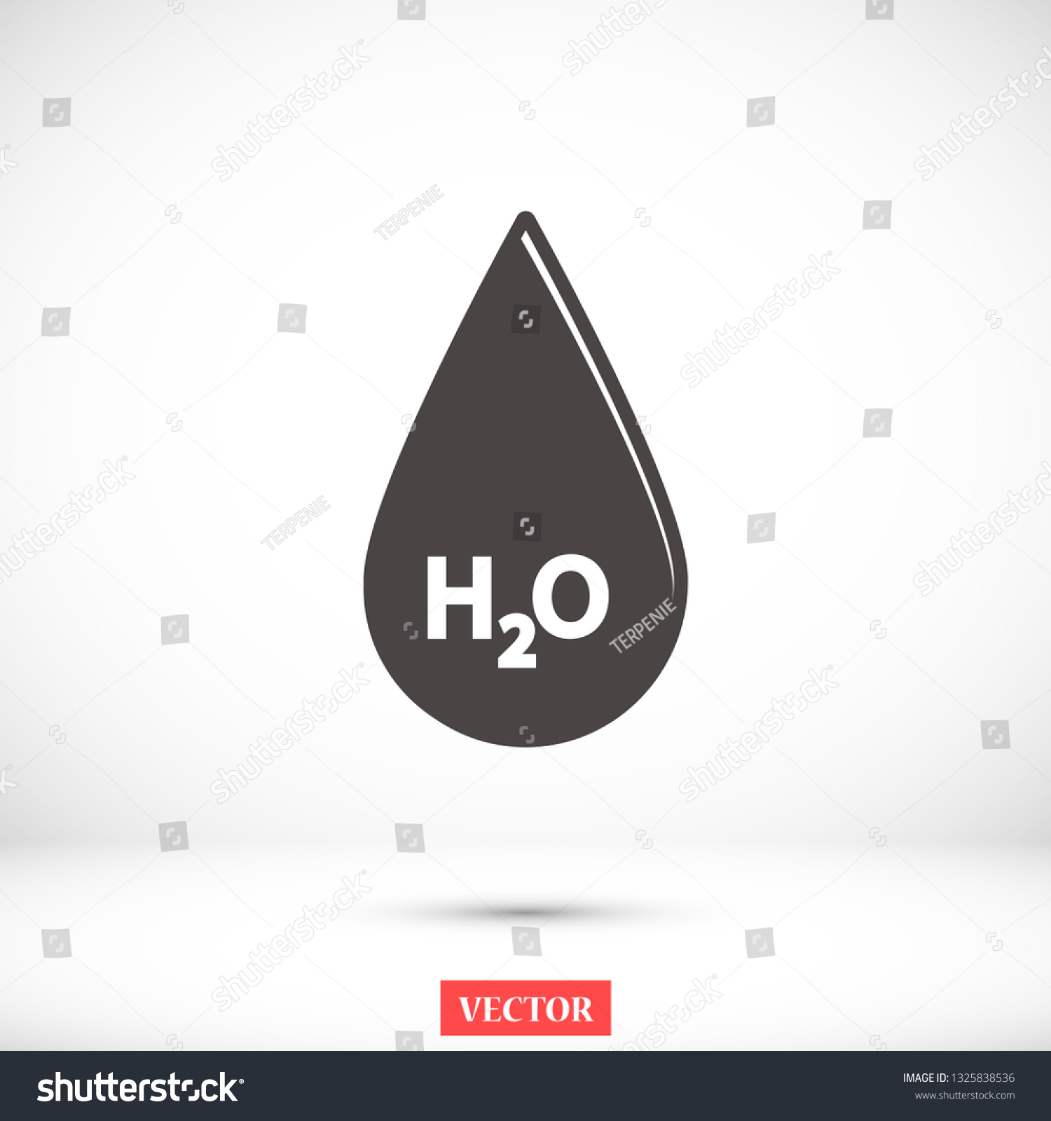 H2o Vector Icon 10 Eps Stock Vector (Royalty Free) 1325838536 ...