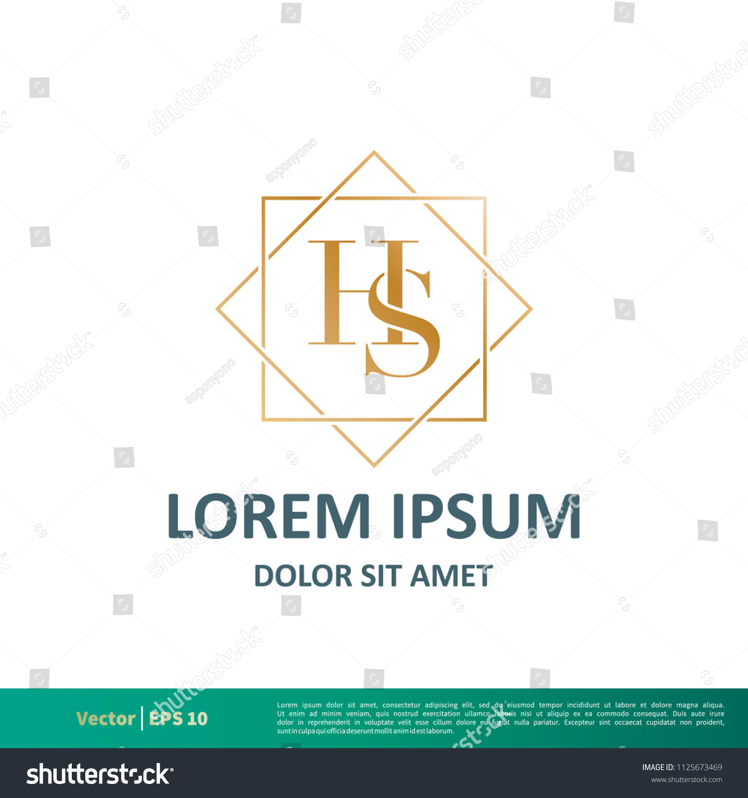 H S Letter Icon Vector Logo Stock Vector (Royalty Free) 1125673469 ...