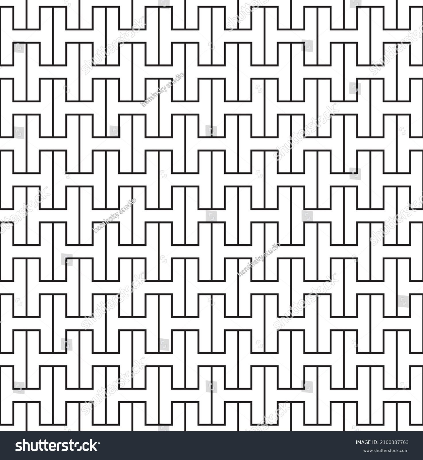 Hshaped Interlocking Paving Block Seamless Regular Stock Vector ...