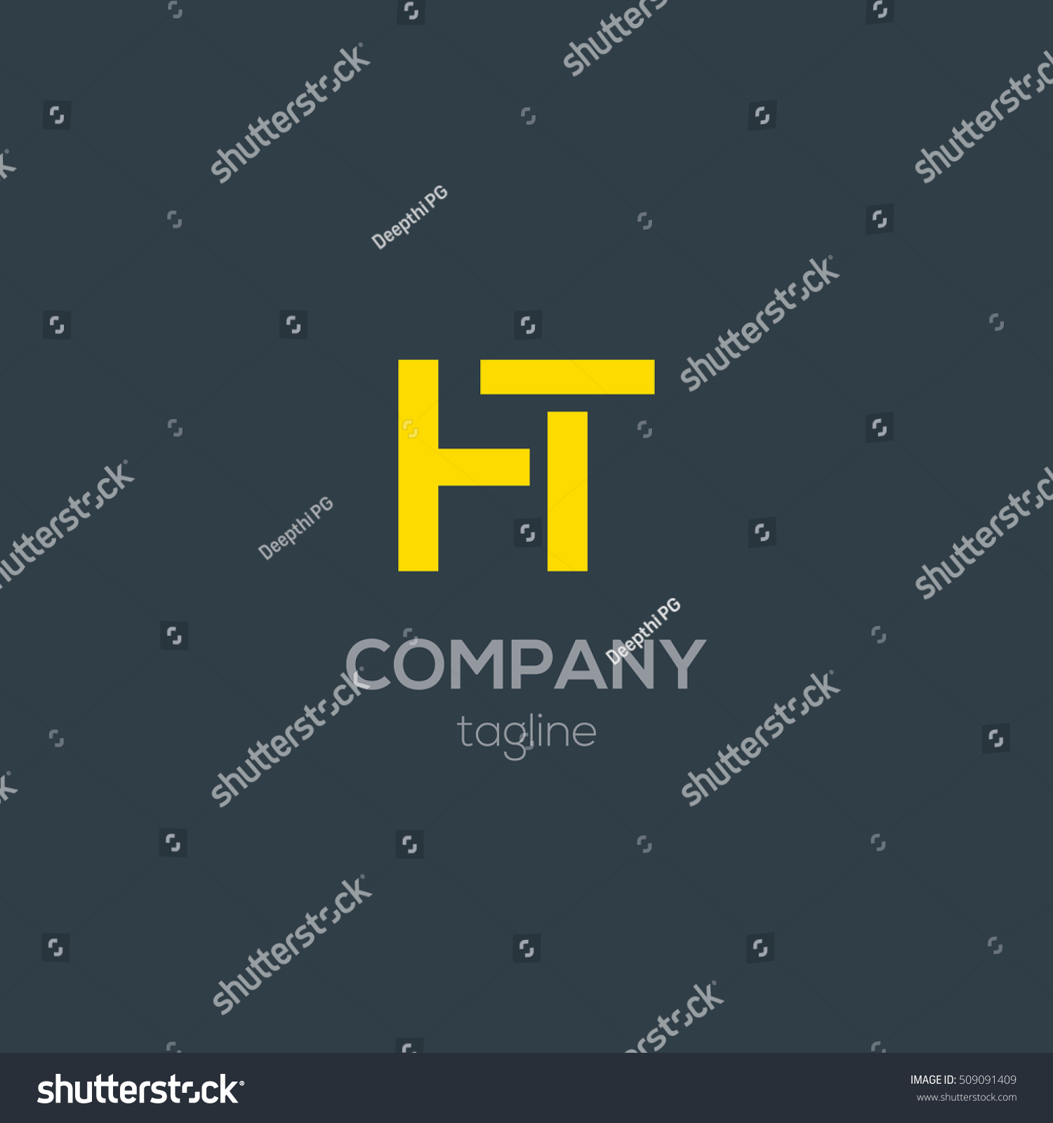 H T Letter Logo Design Element Stock Vector (Royalty Free) 509091409 ...