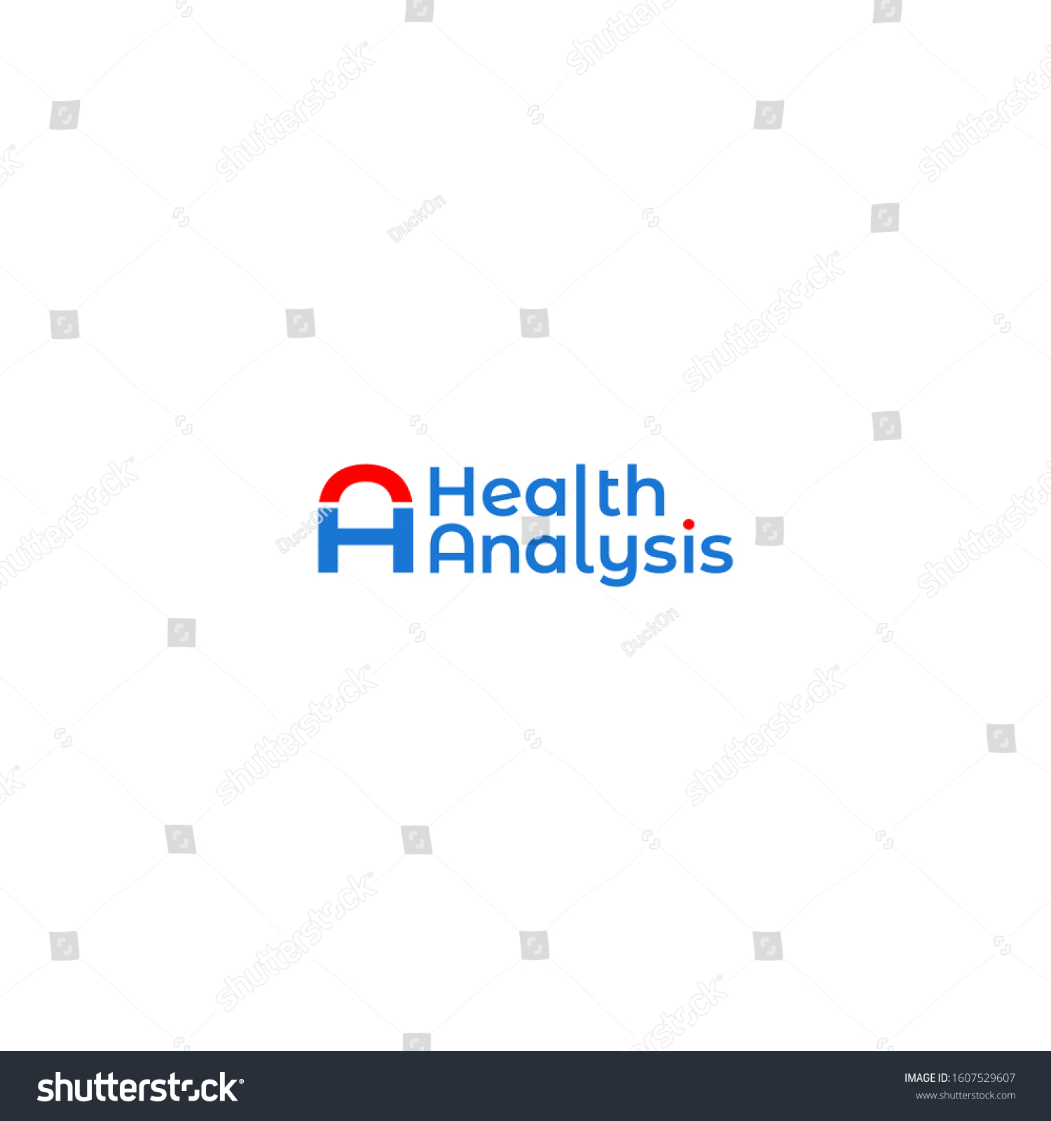 Ha Health Analysis Logo Design Vector Stock Vector (Royalty Free ...
