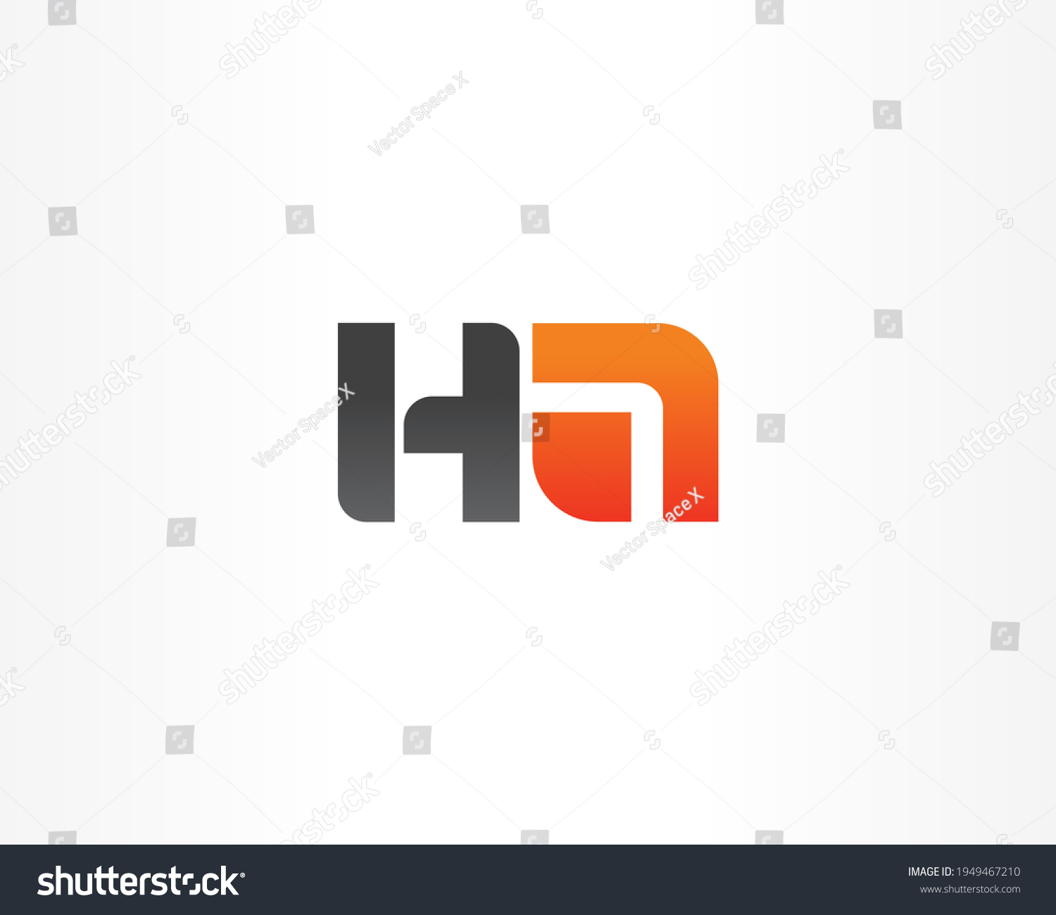 Ha Vector Concept Logo Design Icon Stock Vector (Royalty Free ...
