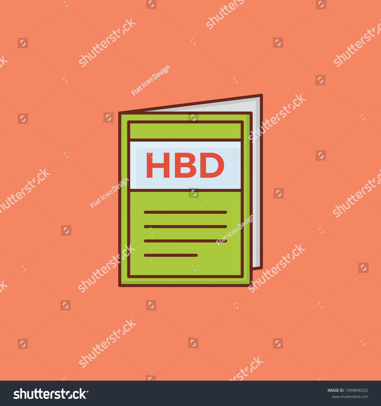 Hab Card Vector Flat Colour Icon Stock Vector (Royalty Free) 1994896532 ...