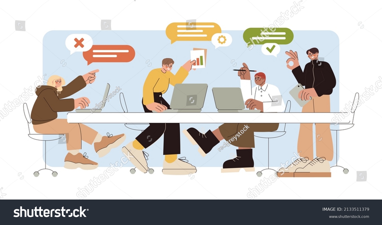 Hackathon Concept Flat Vector Illustration Team Stock Vector (Royalty ...