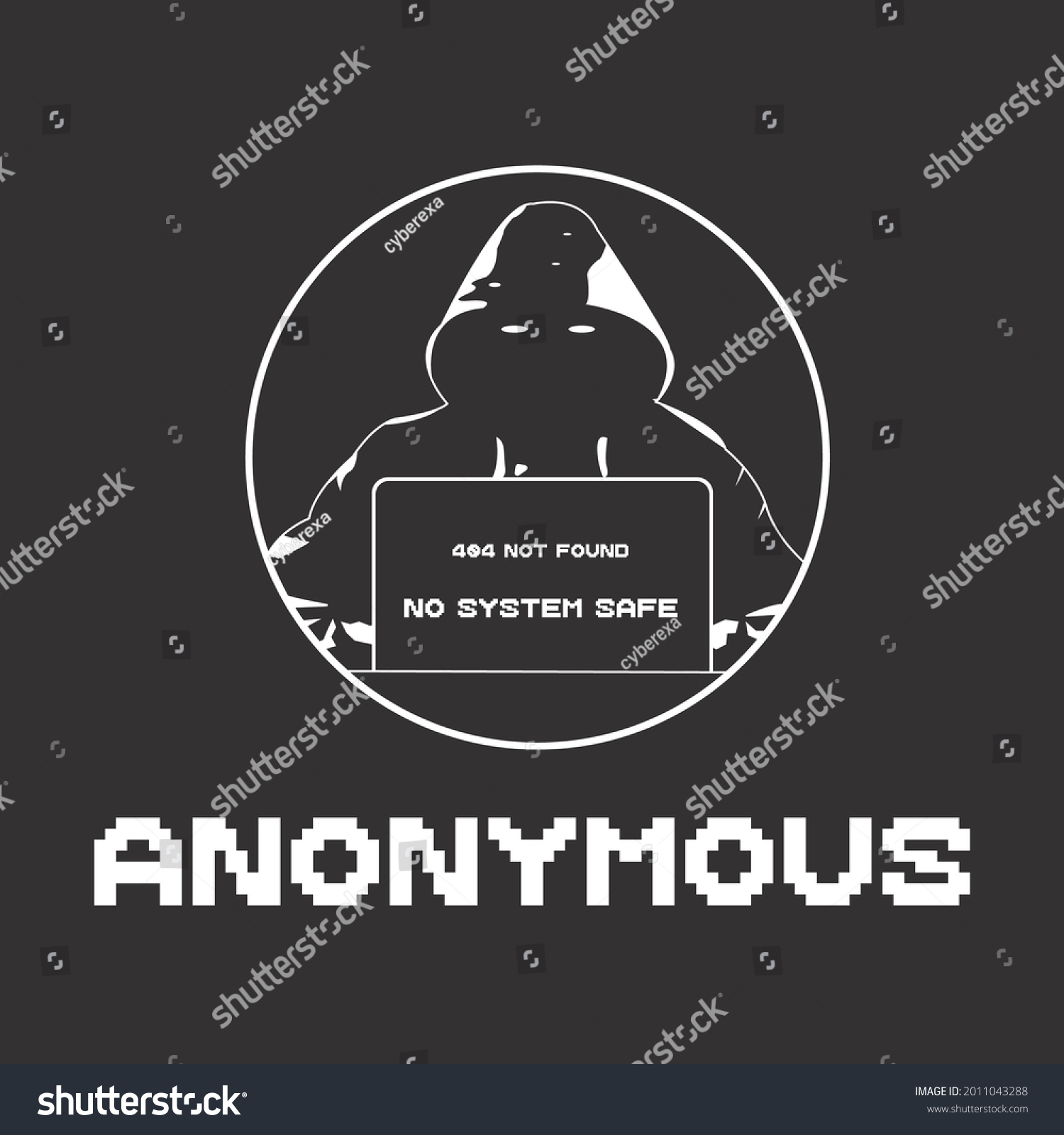 Hacker Programmer Simple Vektor Flat Design Stock Vector (Royalty Free ...