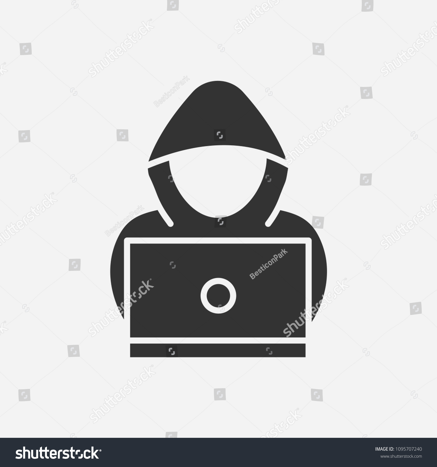 Ilustración de icono Hacker,símbolo de signo: vector de stock (libre de ...