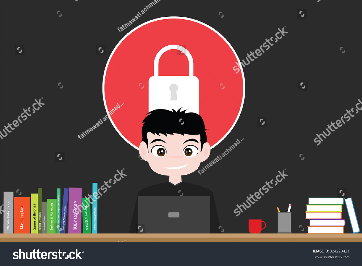 Hacker Smile Work Hacking Stock Vector (Royalty Free) 324220421 ...