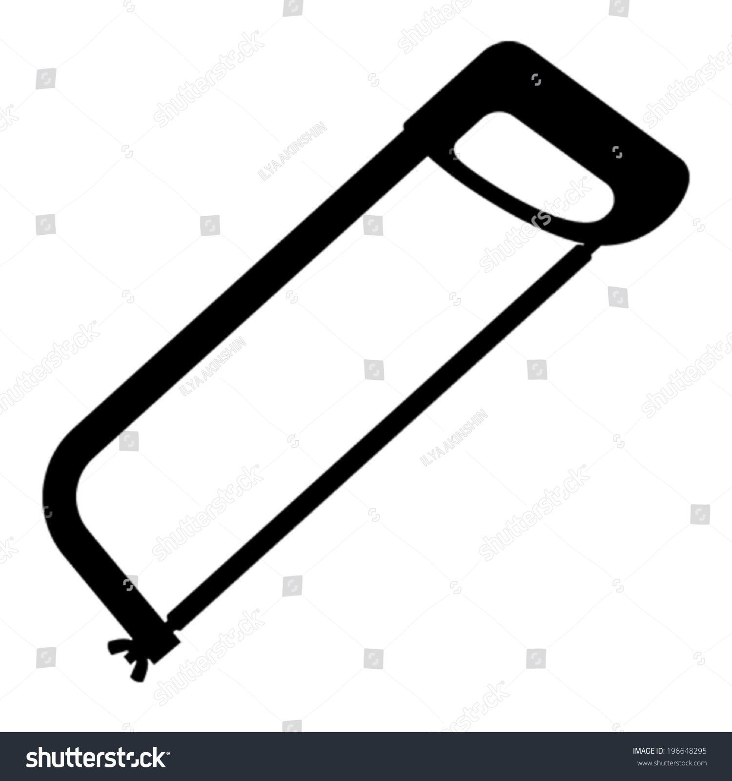 Hacksaw Vector Silhouette Stock Vector (Royalty Free) 196648295 ...