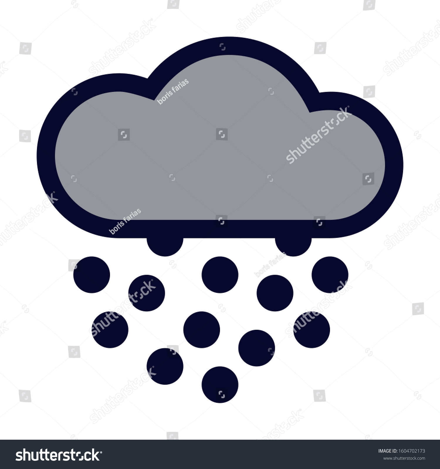 Hail Storm Simple Vector Color Icon Stock Vector (Royalty Free ...
