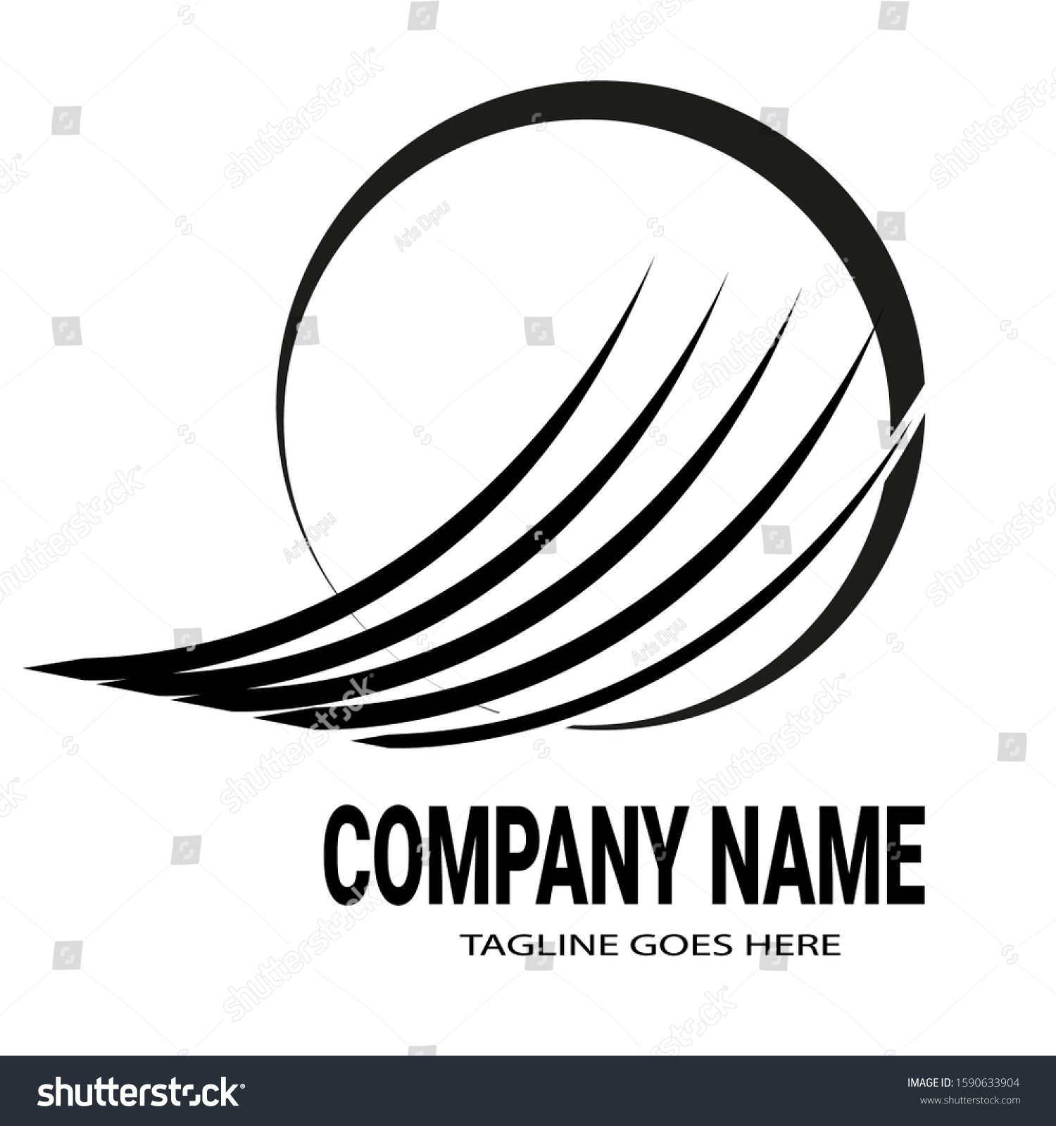 Hair Circle Vector Icon Template Stock Vector (Royalty Free) 1590633904 ...