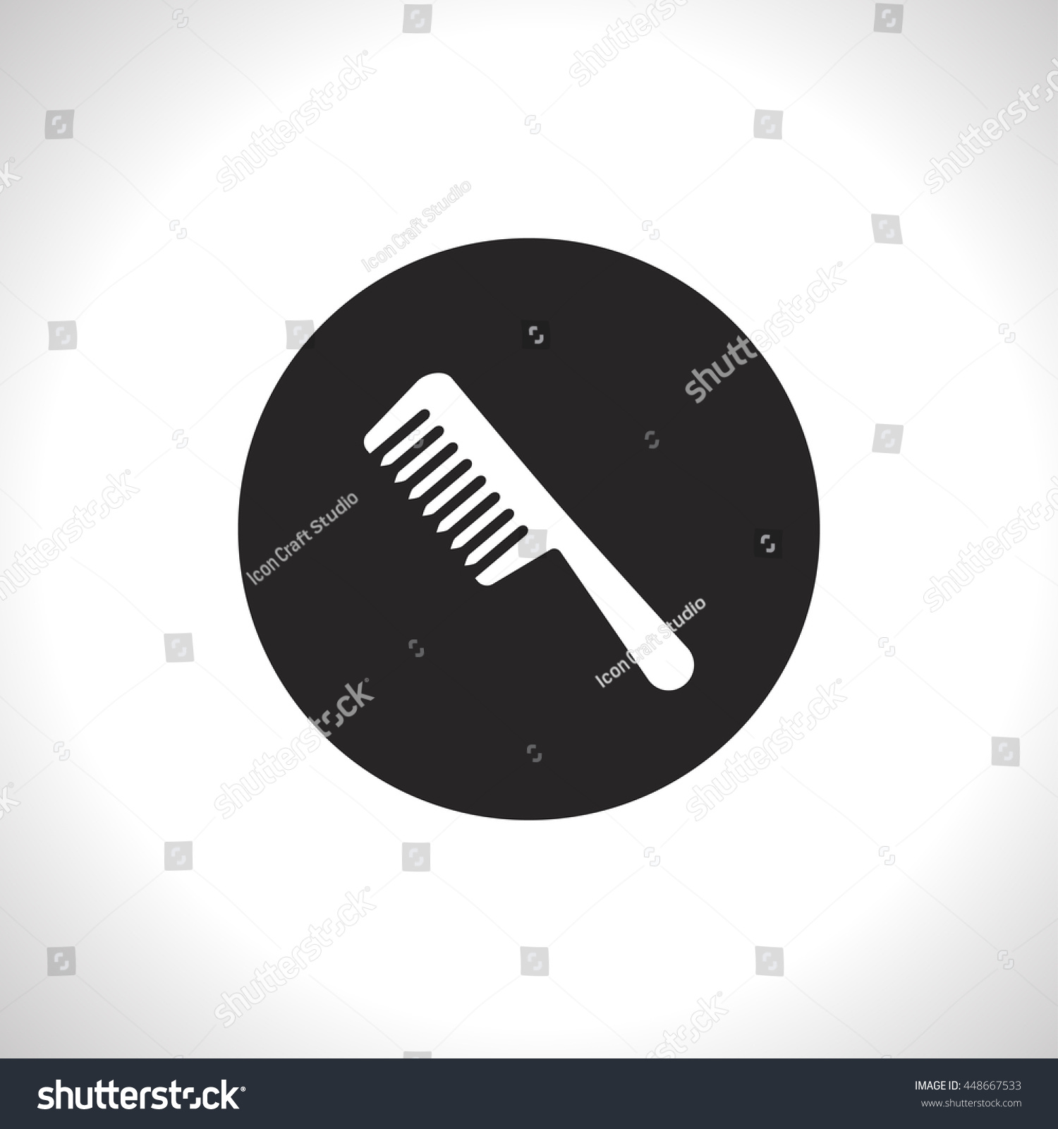 Hair Comb Vector Icon Stock Vector (Royalty Free) 448667533