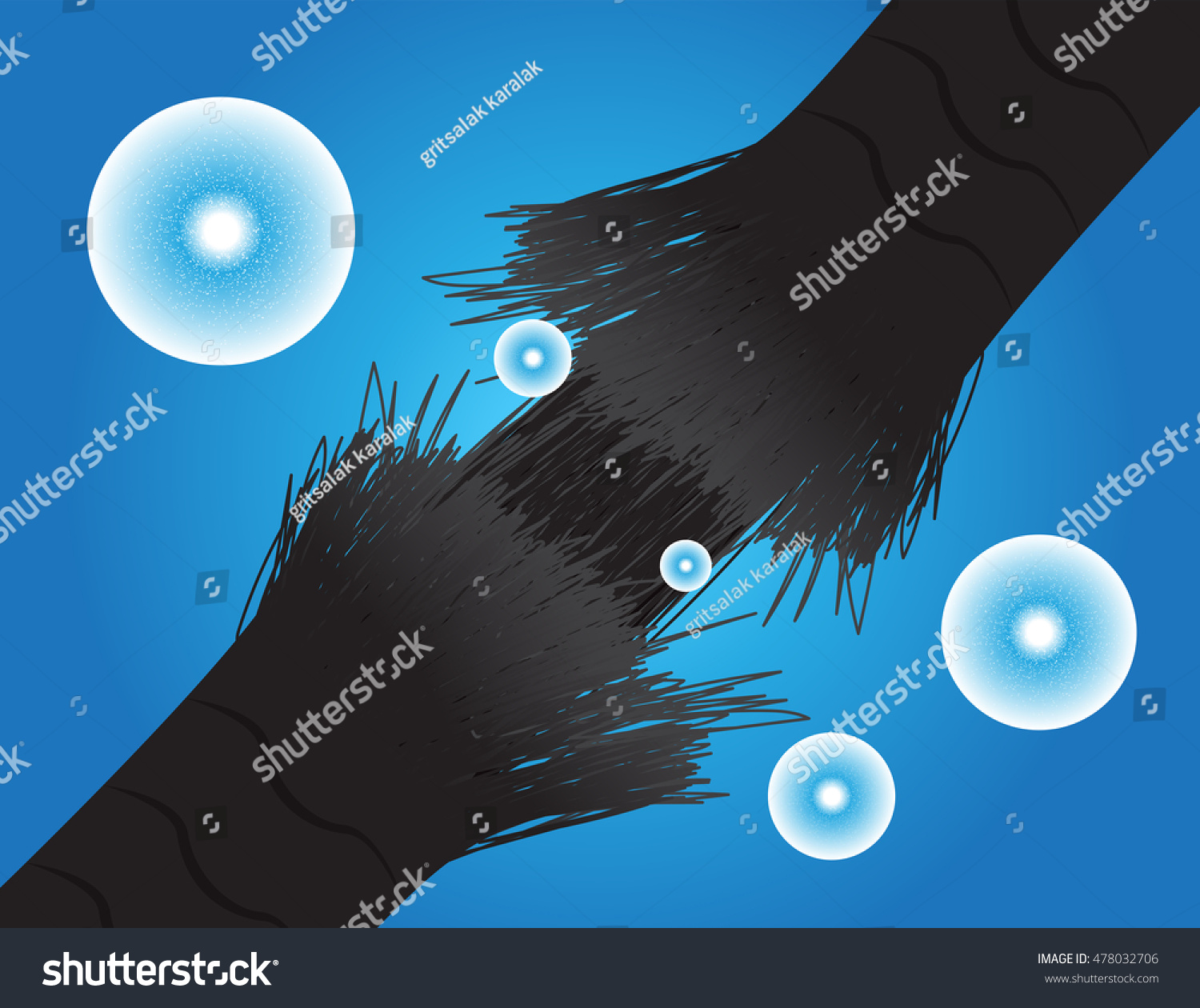 Hair Damaged Vector Conditioner Stock Vector (Royalty Free) 478032706