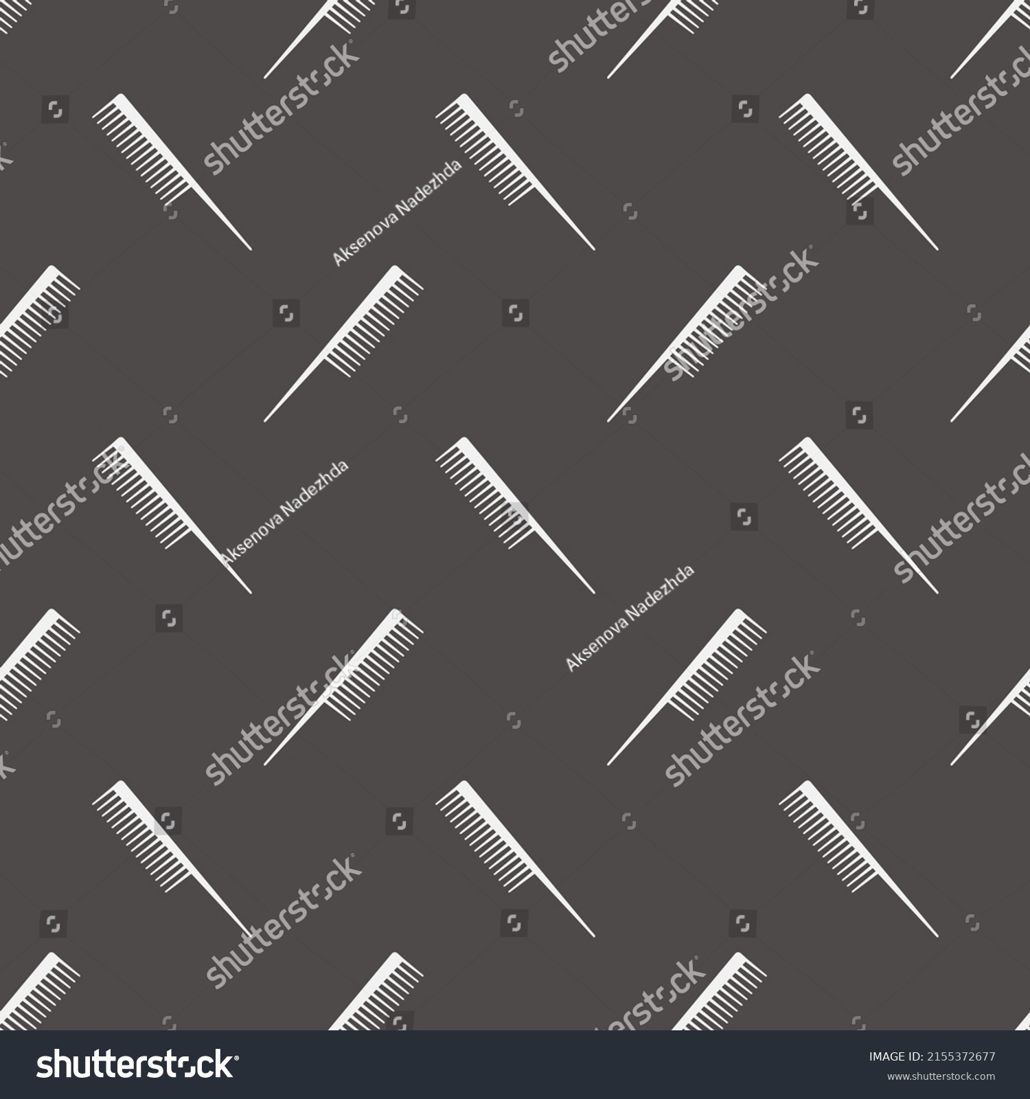 Hair Styling Seamless Pattern Barber Background Stock Vector (Royalty ...
