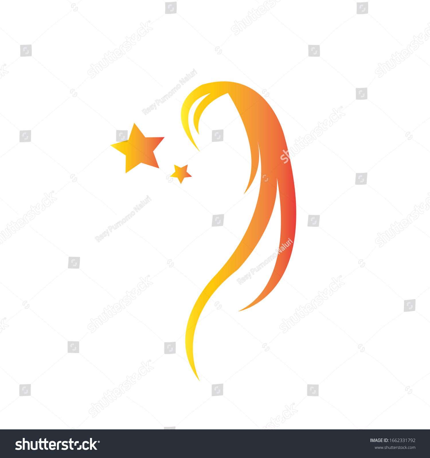 Hair Vector Icon Logo Template Stock Vector (Royalty Free) 1662331792 ...