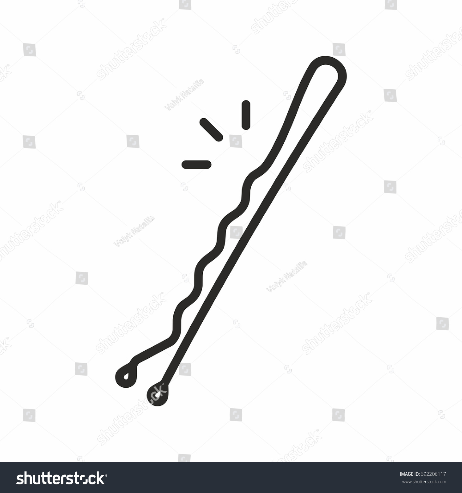 Hairpin Icon Stock Vector (Royalty Free) 692206117