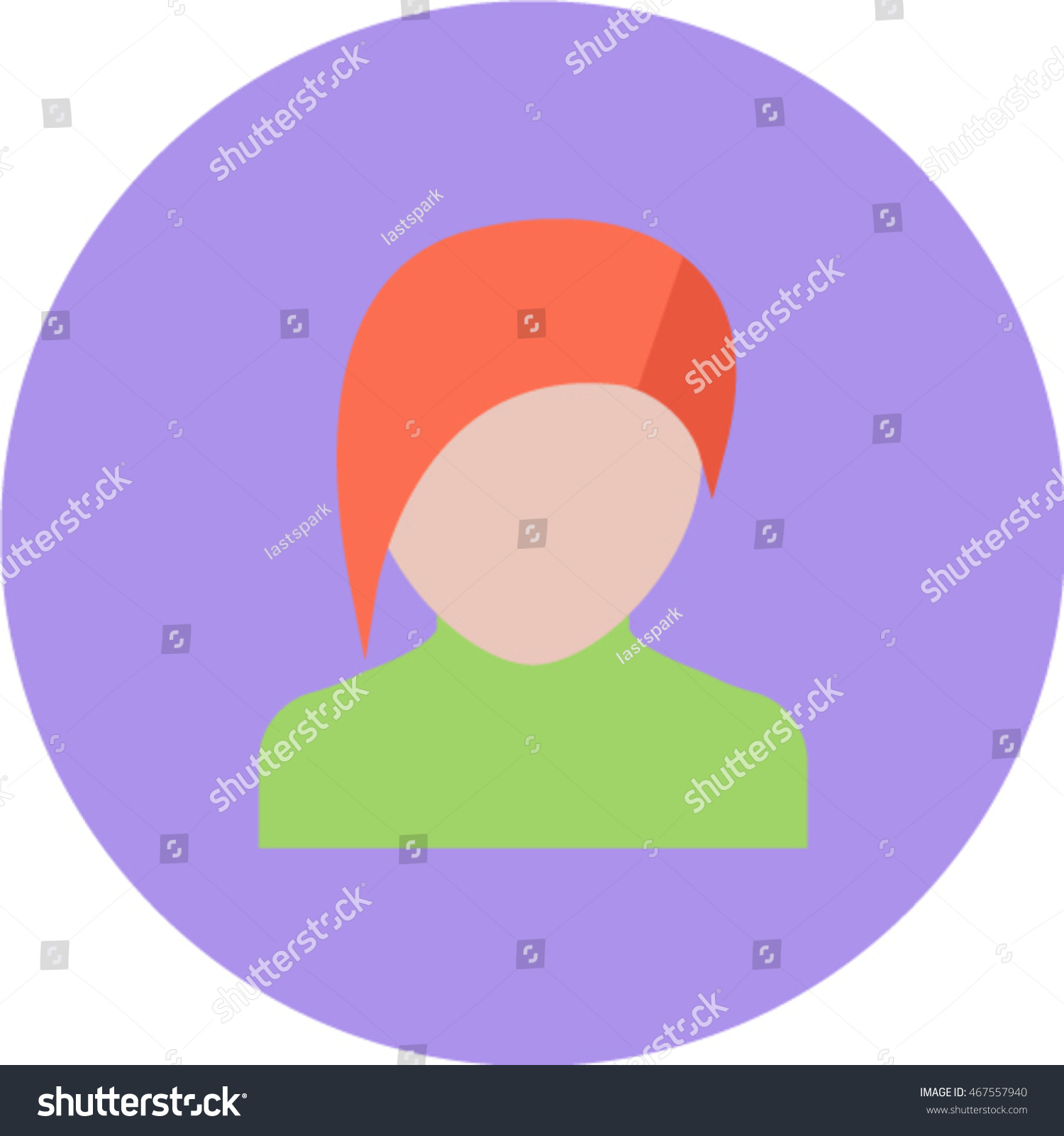 Hairstyle Flat Circle Icon Stock Vector (Royalty Free) 467557940 ...