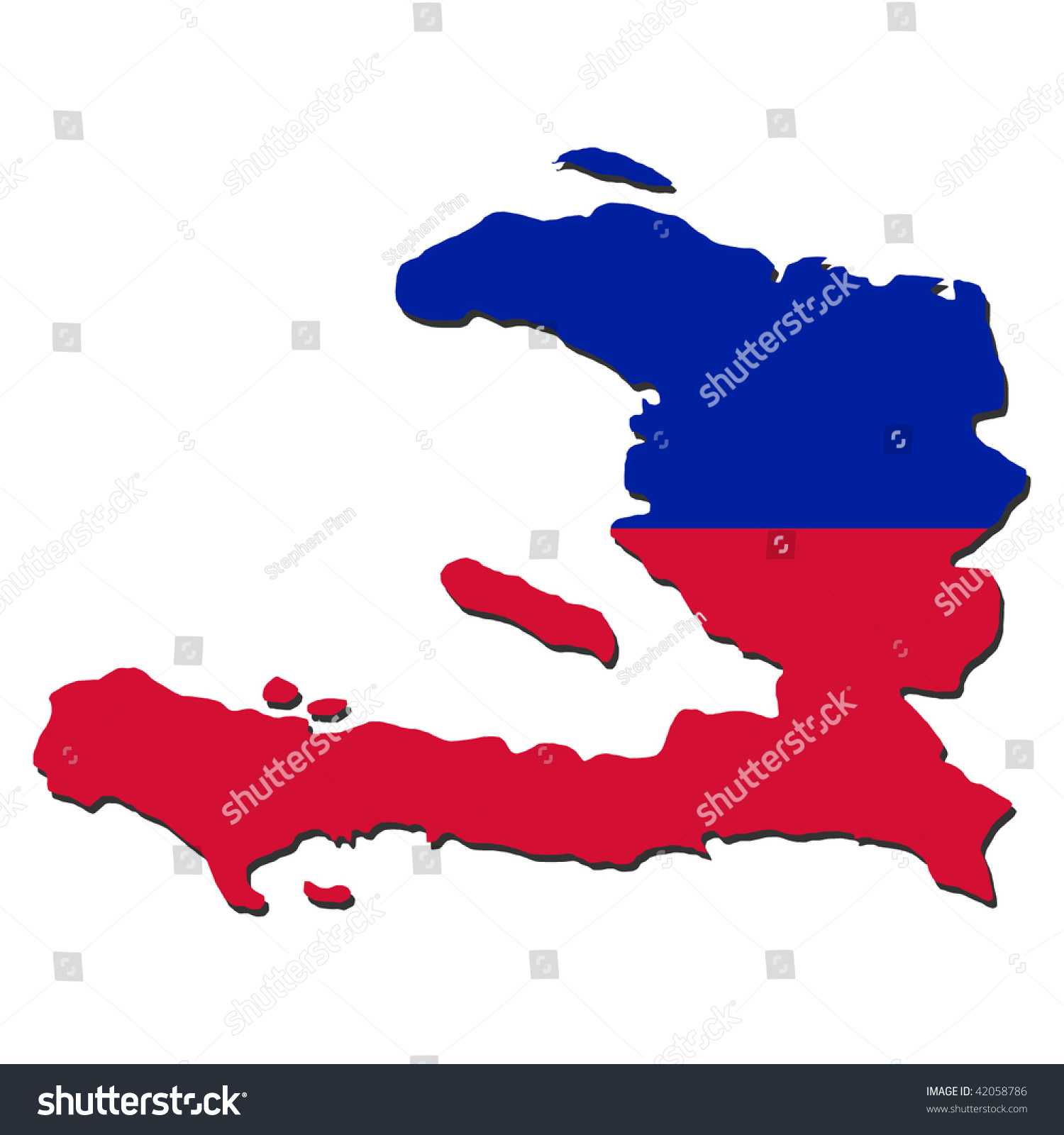 Haiti Map Flag Stock Vector (Royalty Free) 42058786