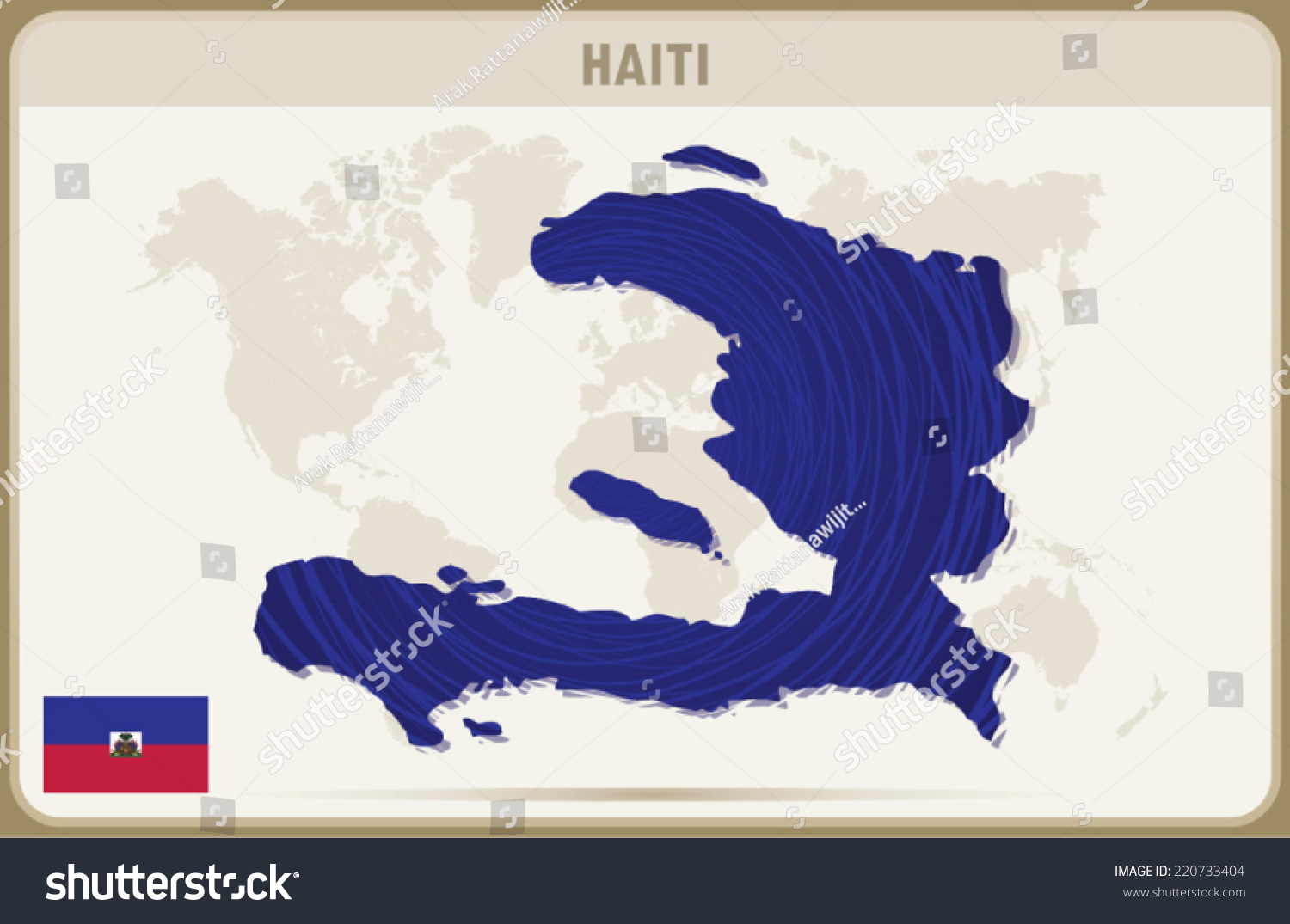Haiti Map Graphic Design Vector Stock Vector (Royalty Free) 220733404 ...