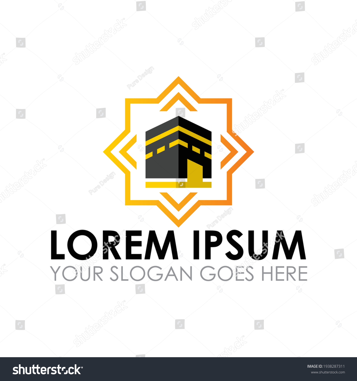 Hajj Vector Makkah Logo Vector Stock Vector (Royalty Free) 1938287311 ...