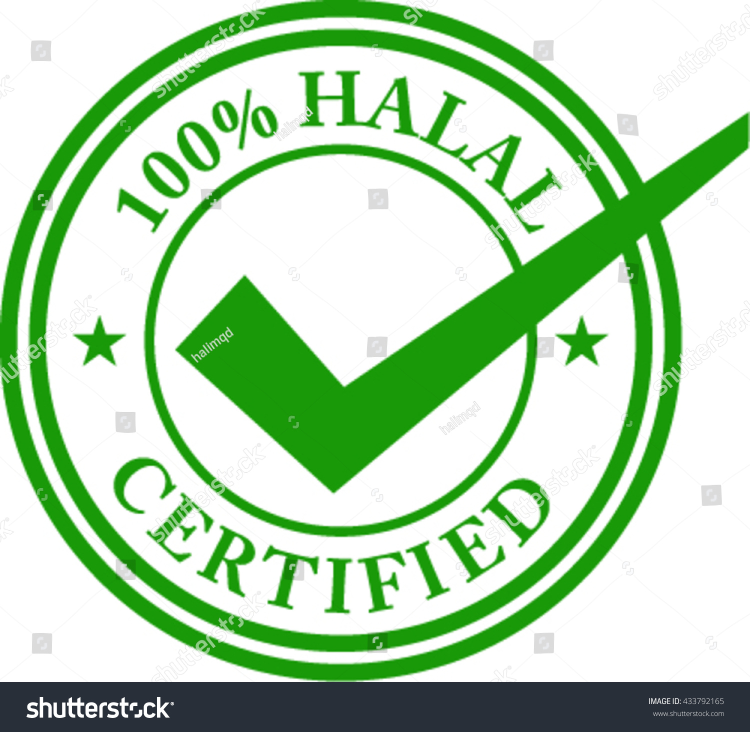 Halal Label Halal Tag Design Stock Vector (Royalty Free) 433792165 ...