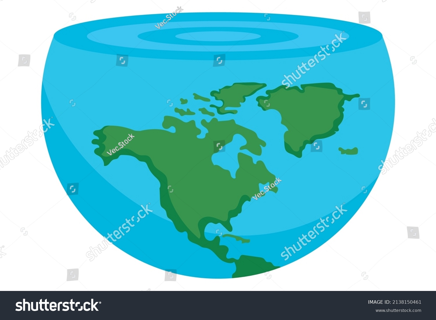 Half Earth Planet On White Background Stock Vector (Royalty Free ...
