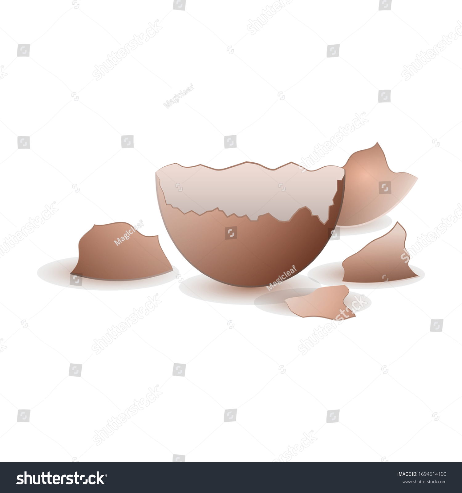 Half Egg Vector Icon Realistic Vector Stock Vector (Royalty Free ...