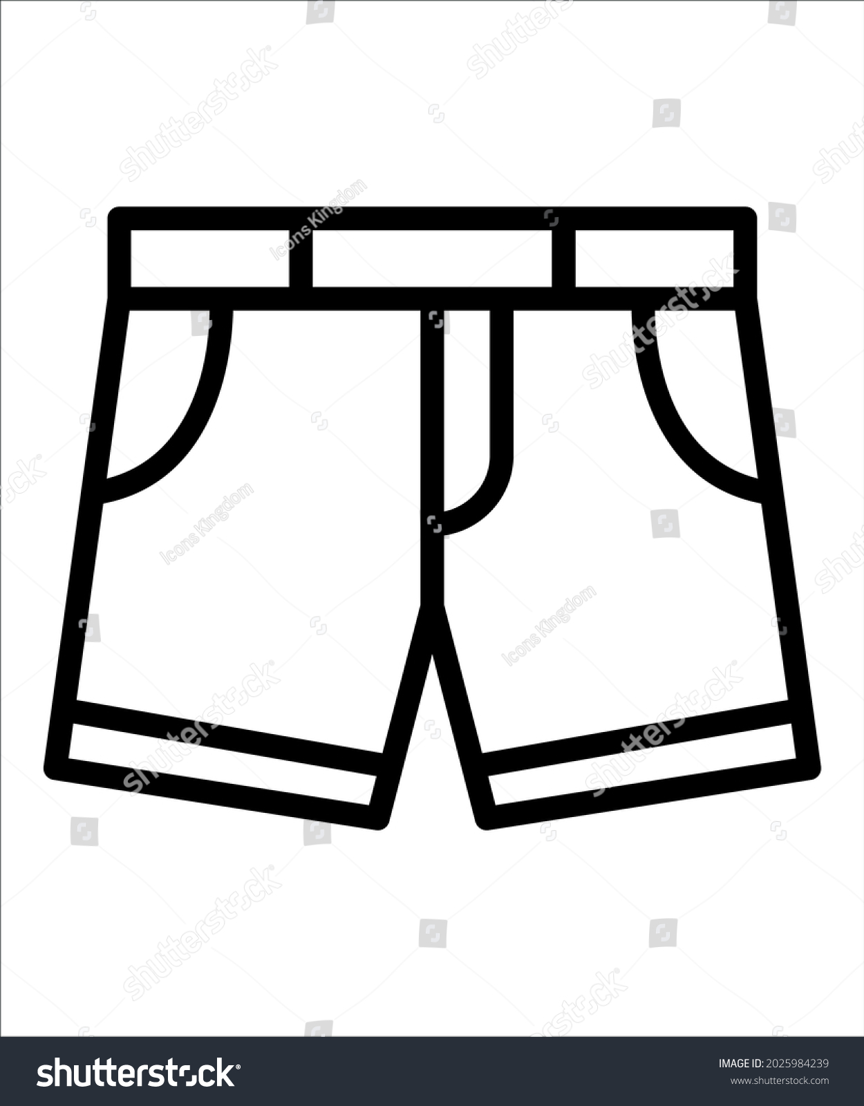 Half Jeans Fully Editable Vector Icon Stock Vector (Royalty Free ...