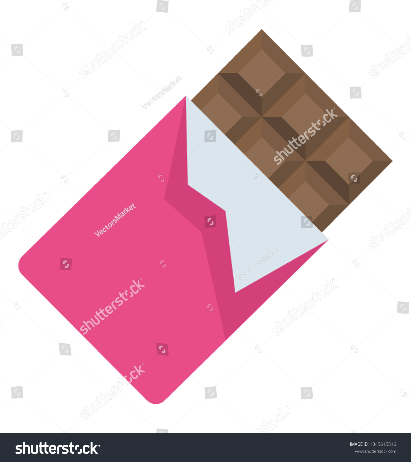 Half Opened Chocolate Bar Stock Vector (Royalty Free) 1045615516 ...