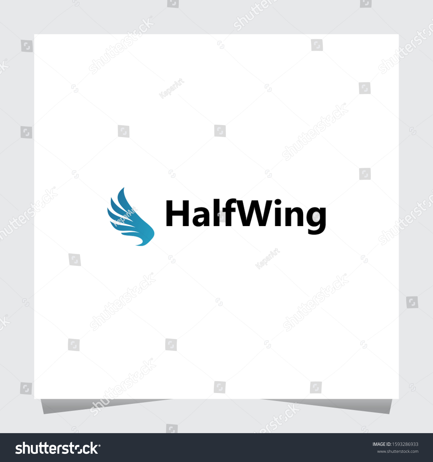 Half Wing Logo Inspirations Template Stock Vector (Royalty Free) 1593286933
