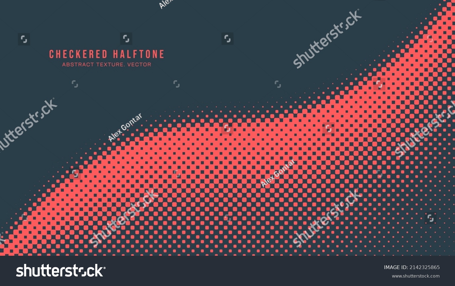 Halftone Checkered Pattern Vector Smooth Curved Stock Vector (Royalty ...