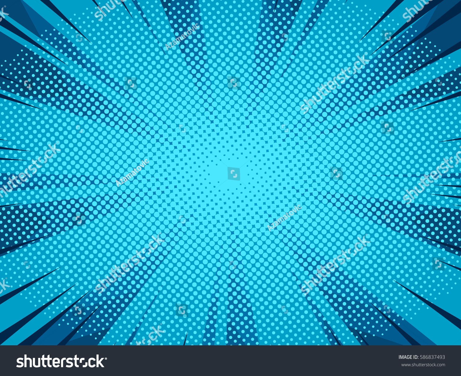 Halftone Comic Book Superhero Vector Background Stock Vector (Royalty ...
