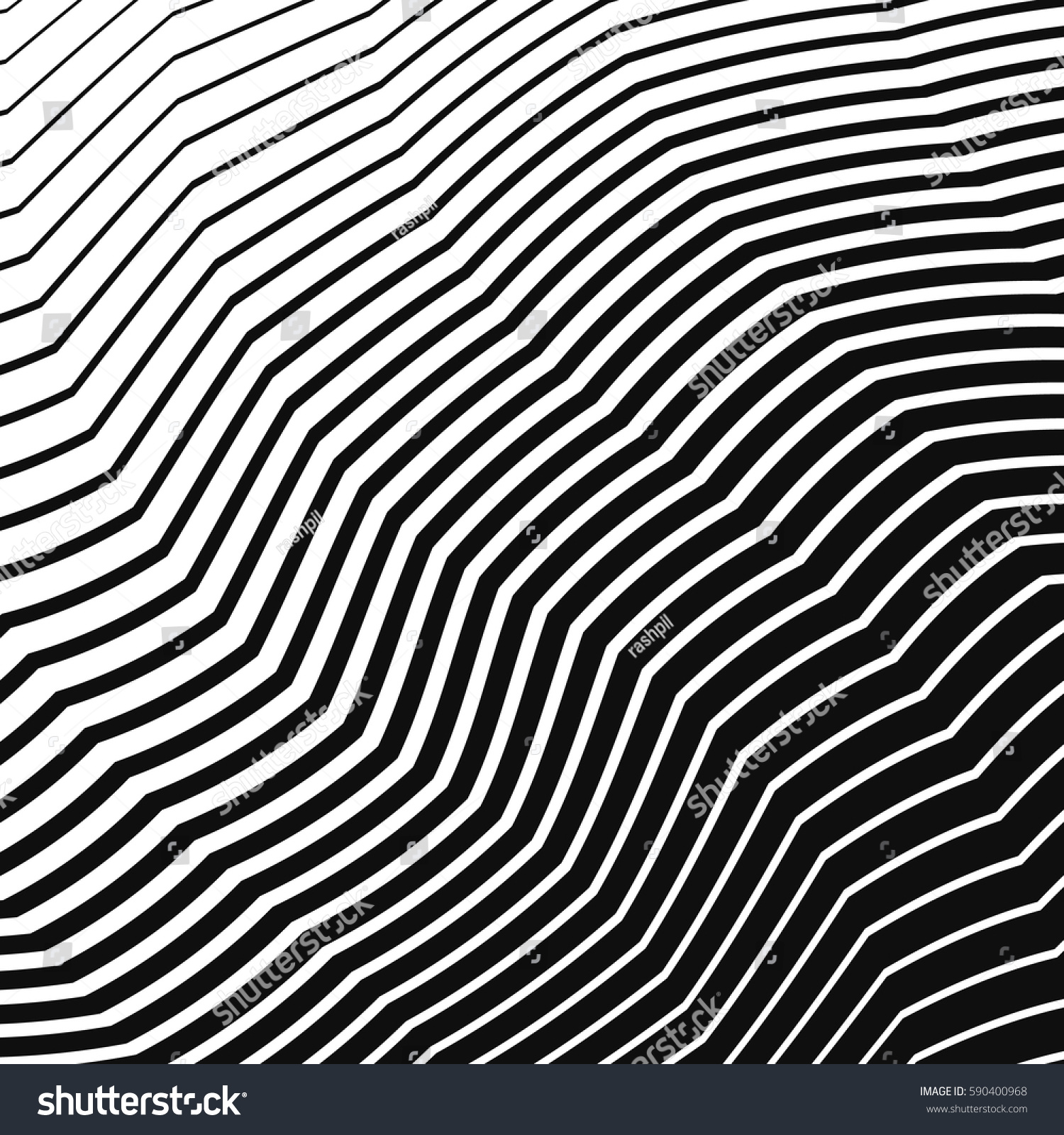 Halftone Curved Zigzag Lines Background Abstract Stock Vector (Royalty ...