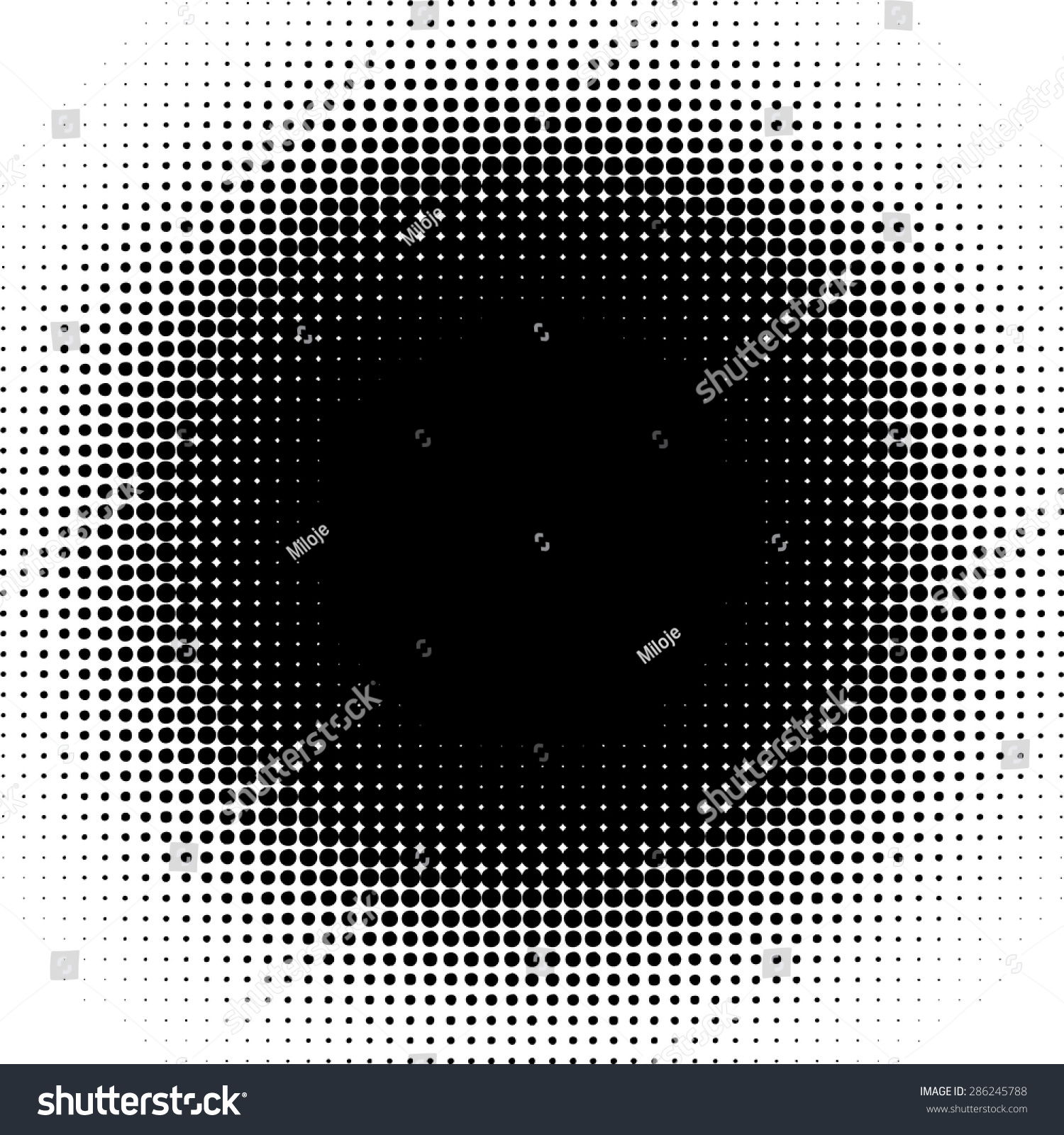 Halftone Dots Circle Vector Illustration Stock Vector (Royalty Free ...