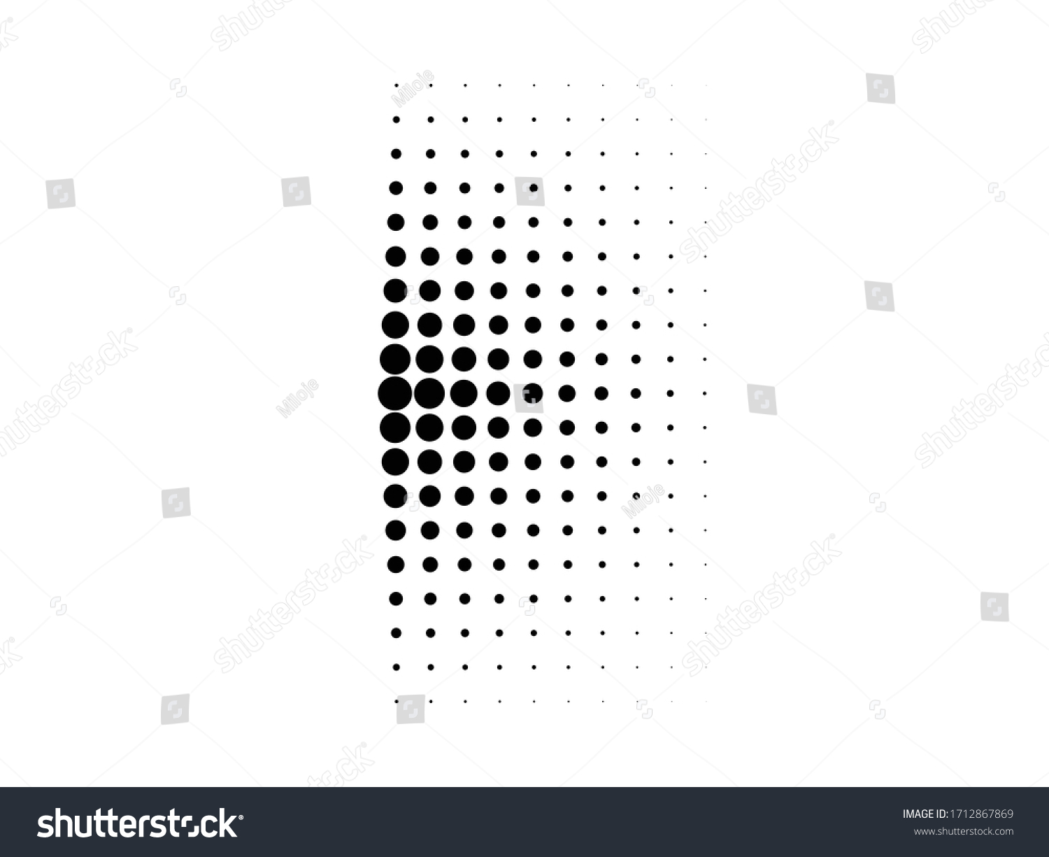 Halftone Dots Rectangle Form Vector Illustration Stock Vector (Royalty ...