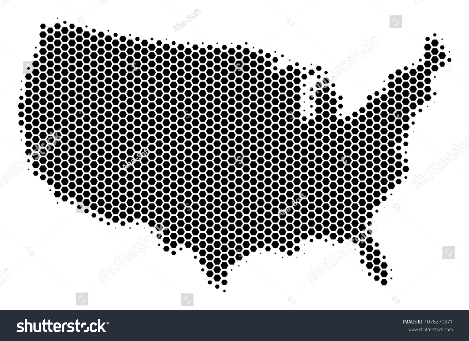 Halftone Hexagonal Usa Map Vector Geographic Stock Vector (Royalty Free ... Halftone Hexagonal Usa Map Vector Geographic Stock Vector (Royalty Free ...