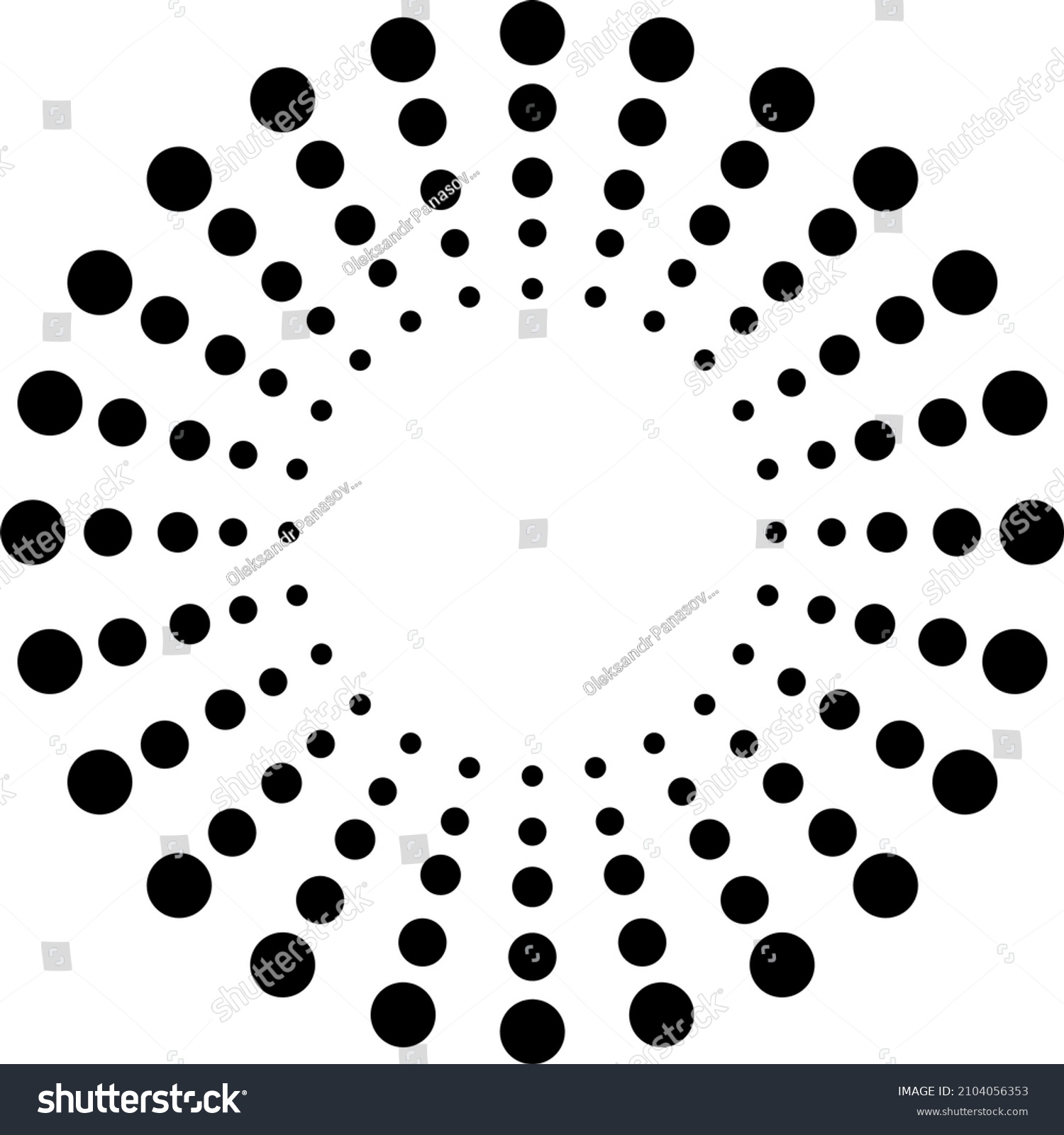 Halftone Radial Pattern Vector Outline Icon Stock Vector (Royalty Free ...