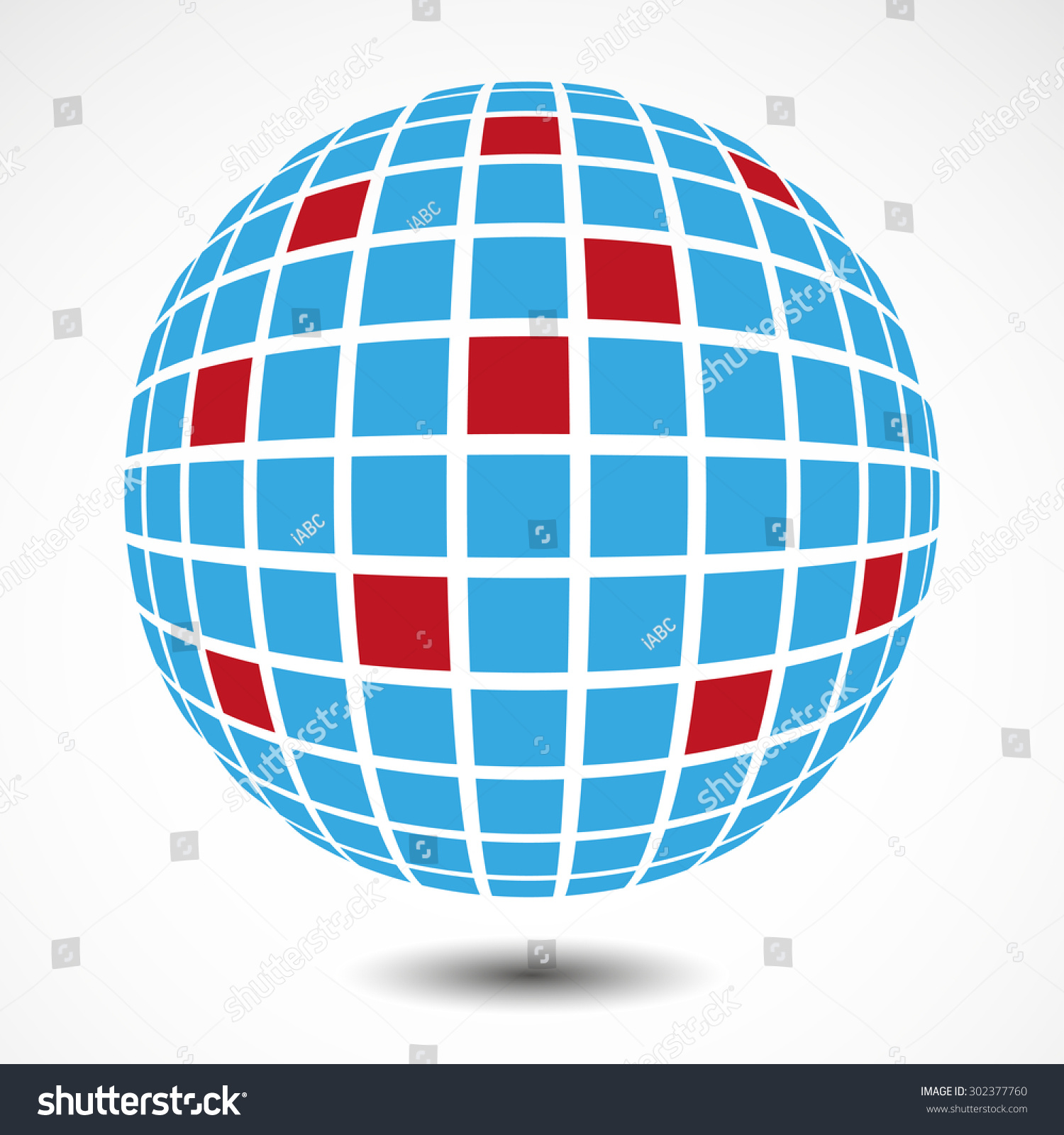 Halftone Squares Sphere Background 3d Tile Stock Vector (Royalty Free ...
