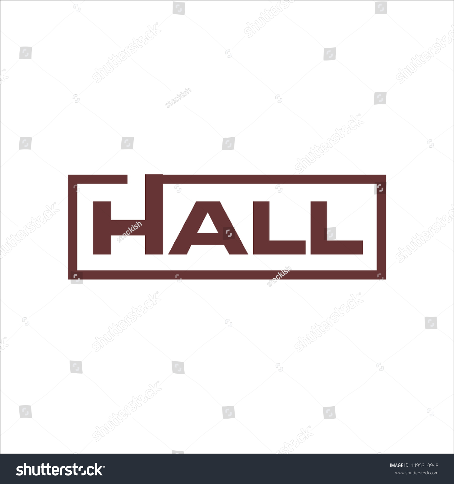 Hall Text Logo Symbol Icon Vector Stock Vector (Royalty Free ...