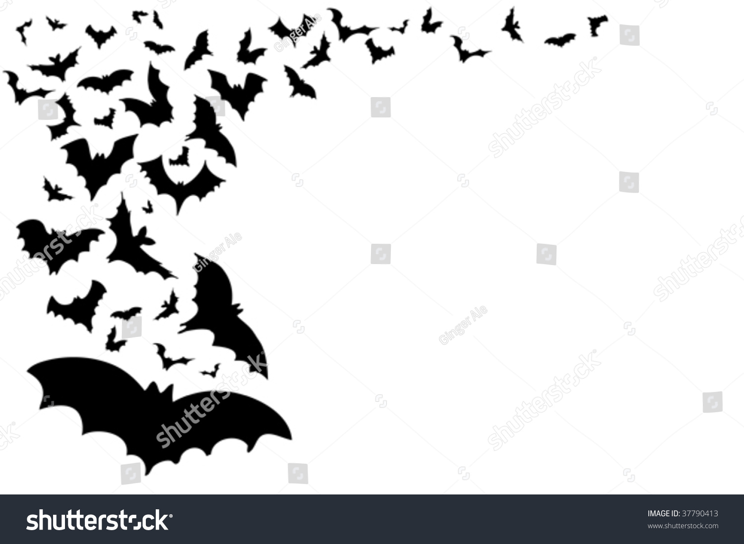 Halloween Background Bats Easy Edit Vector Stock Vector (Royalty Free ...