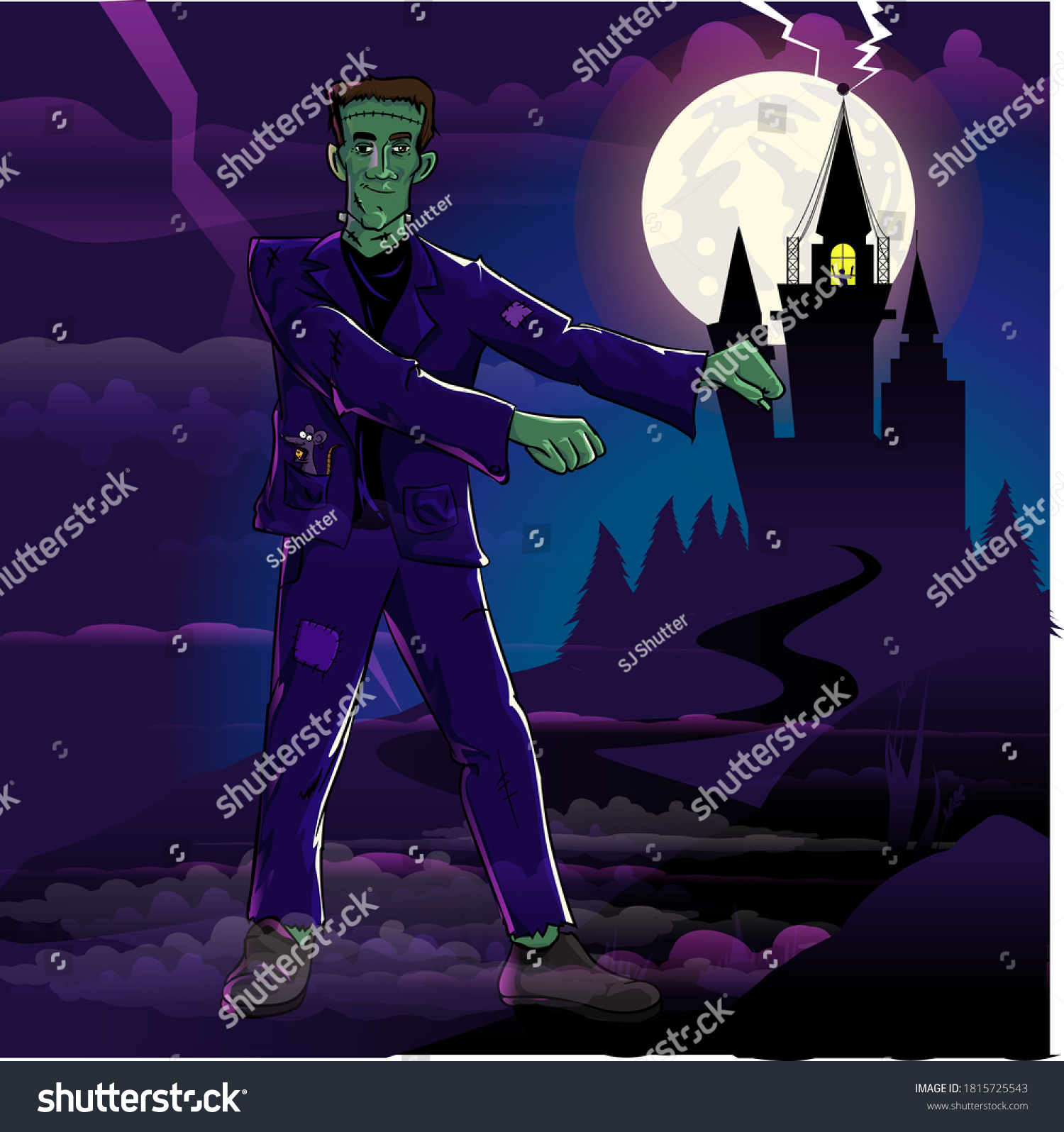 Halloween Floss Dance Vector Illustration Stock Vector (Royalty Free ...