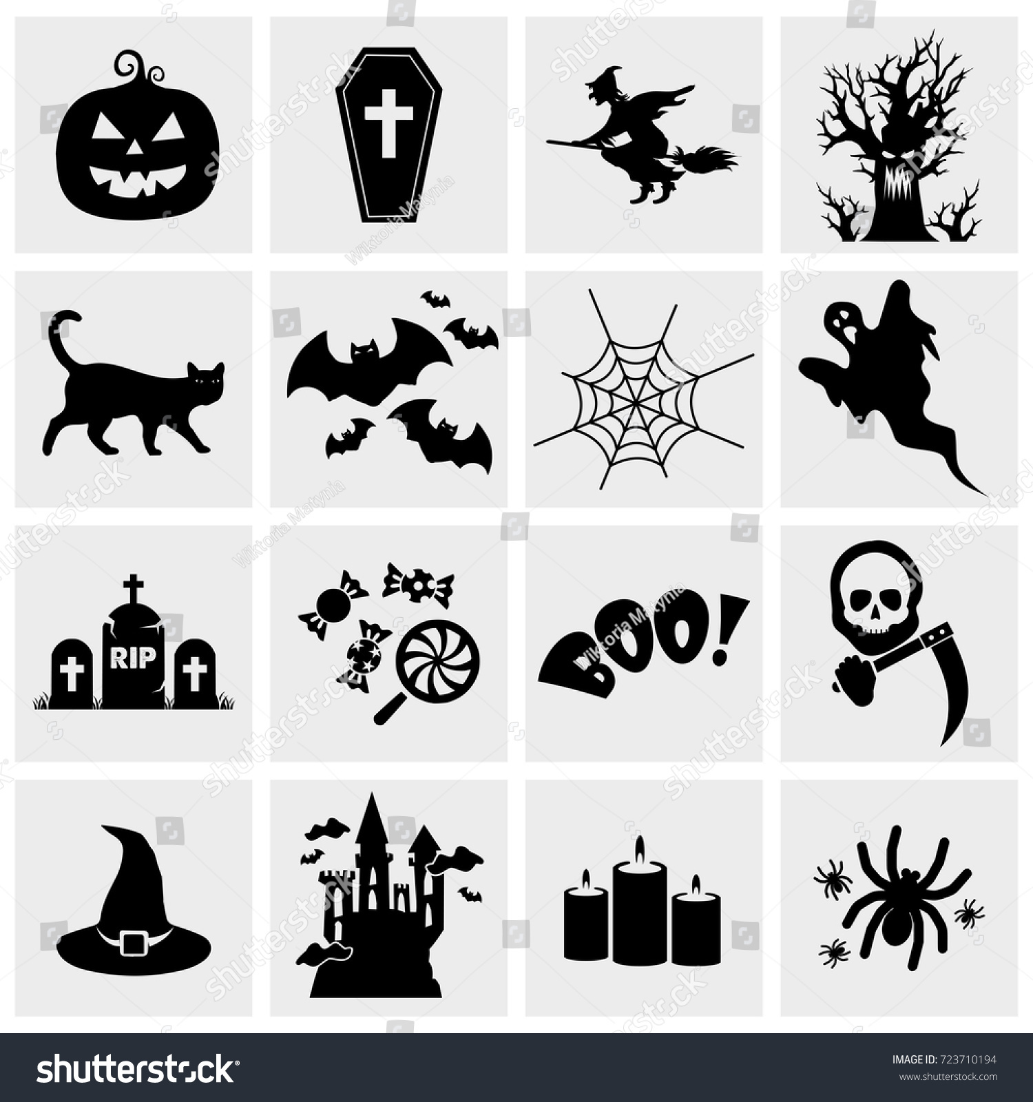 Halloween icons : 550 716 images, photos et images vectorielles de ...