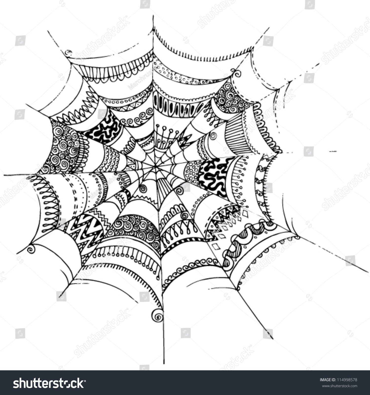 Halloween Spider Web Background Stock Vector (Royalty Free) 114998578